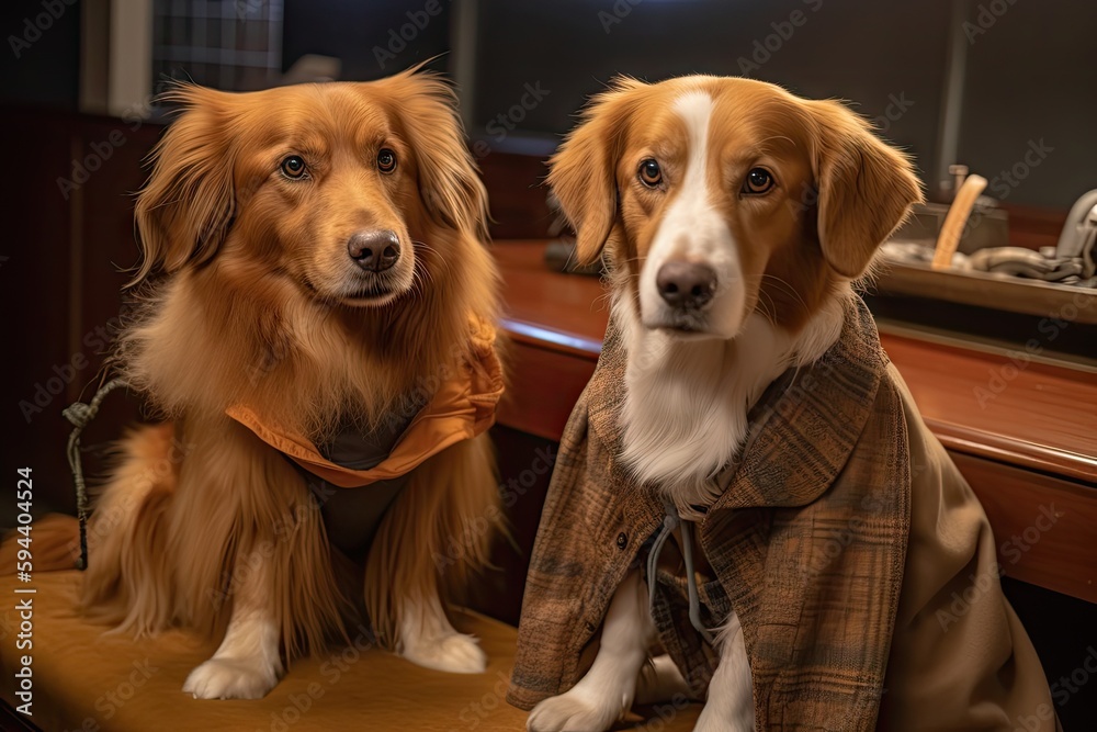 cat and dog duo solving crimes in a quirky detective series, created ...