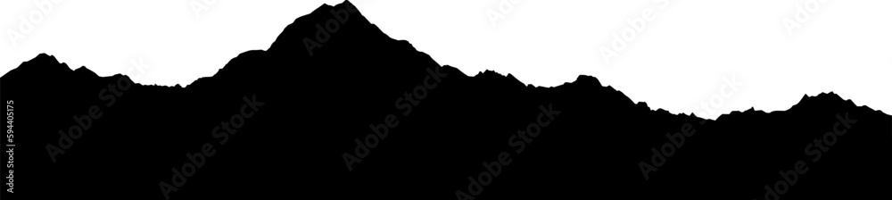 Poster Mount Cook New Zealand silhouette – Wall Art | UkPosters