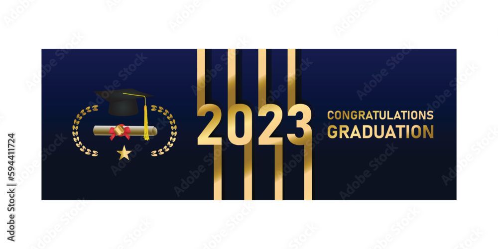 Congratulation from school class of graduation greeting design Stock ...
