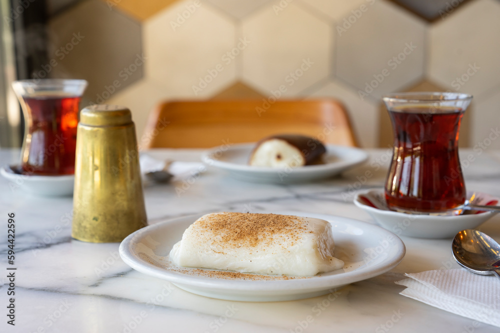 Traditional Turkish Cuisine Dairy Desserts (Kazandibi, Muhallebi, Tavuk ...