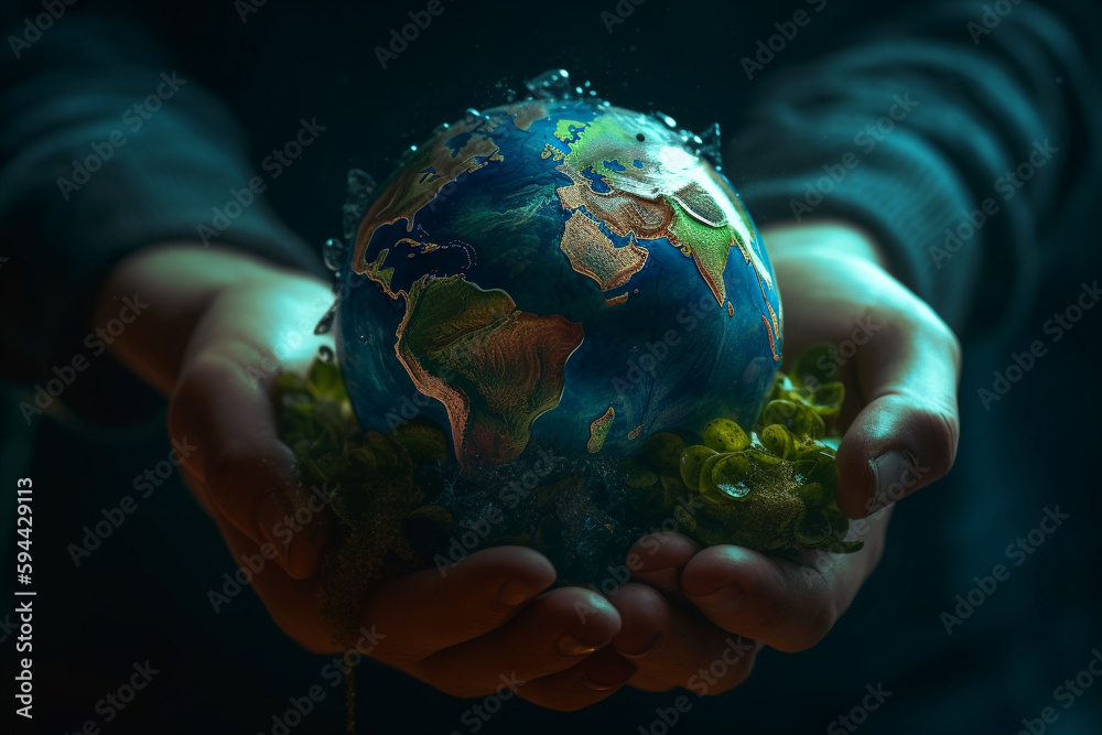 World environment day. Saving nature, ecology, environmental cleanup ...