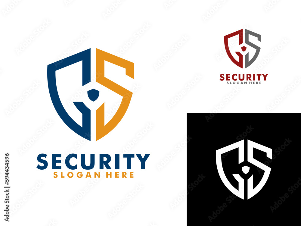 Letter GS shield logo, Security Logo Protection Symbol Vector Logo ...