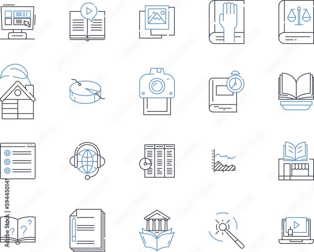 Political science line icons collection. Democracy, Governance, Power ... Political science line icons collection. Democracy, Governance, Power ...