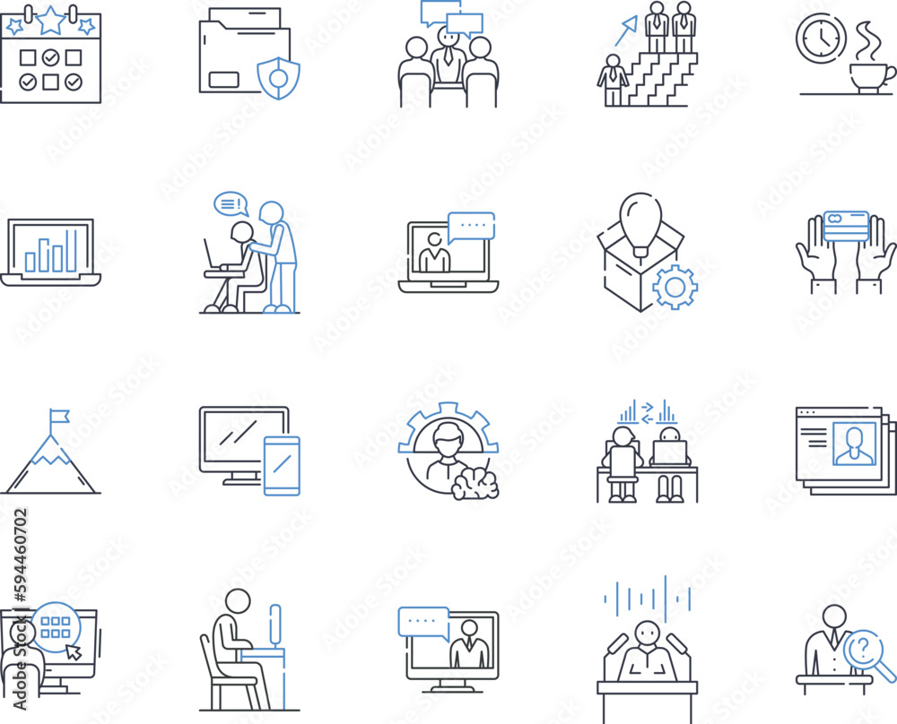 Capability and competence line icons collection. expertise , ability ...