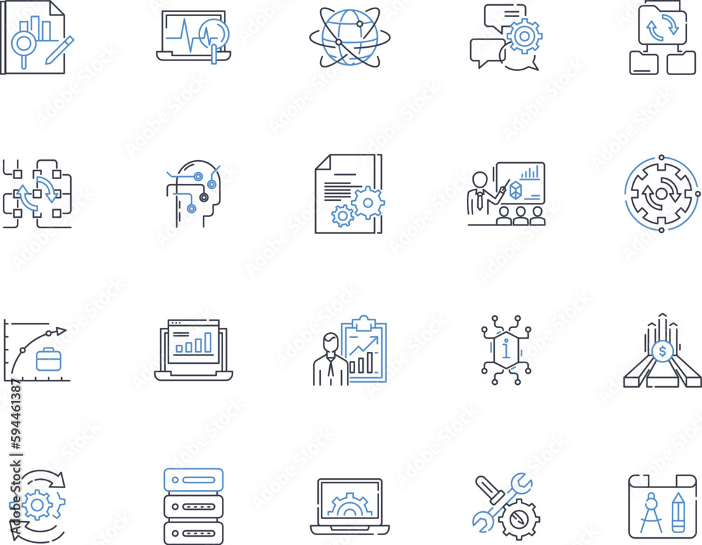 Digital Graphics line icons collection. Vector, Pixel, Resolution ...