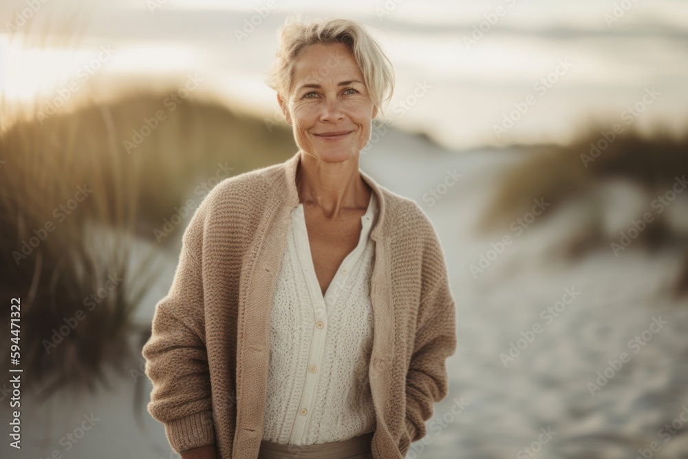 Full-length portrait photography of a pleased woman in her 40s wearing ...