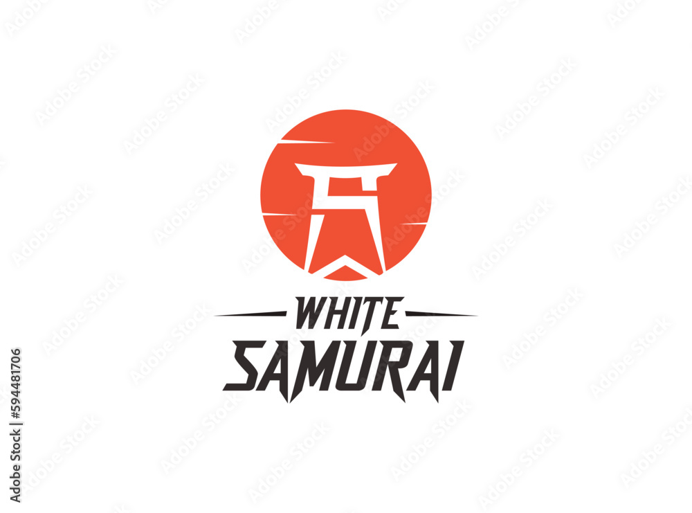 samurai japan with letter S logo design Stock Vector | Adobe Stock