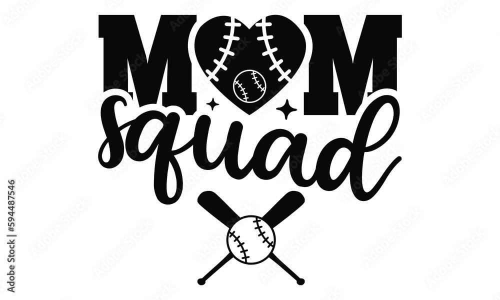 Mom Squad Svg Baseball Svg Baseball Shirt Softball Svg Softball Mom