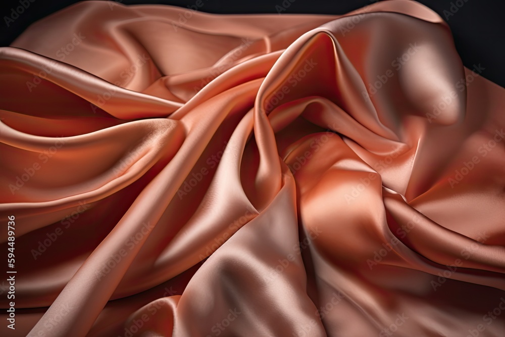 Apricot silk satin background. The rich apricot color and silky texture ...