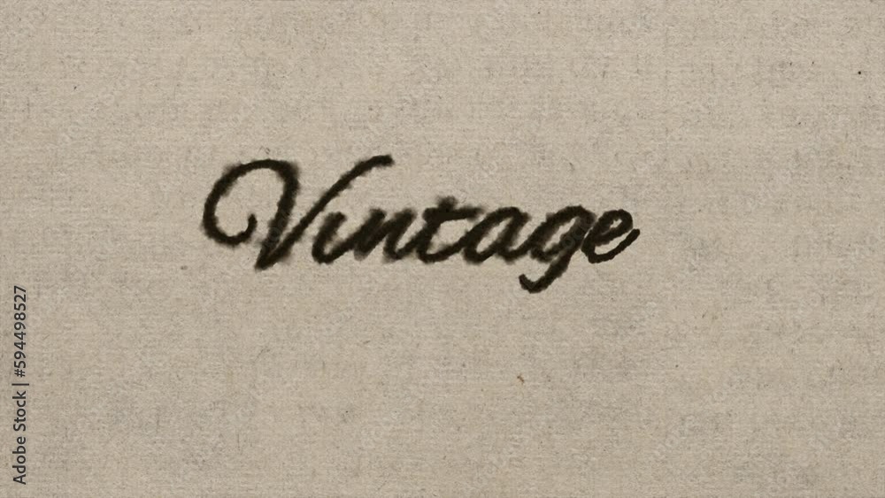 Script font graphic with ink bleeding into paper and on green screen ...