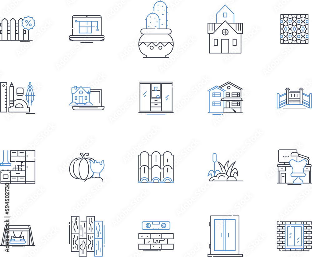 Museum expansion line icons collection. Expansion, Artifacts, Exhibits ...