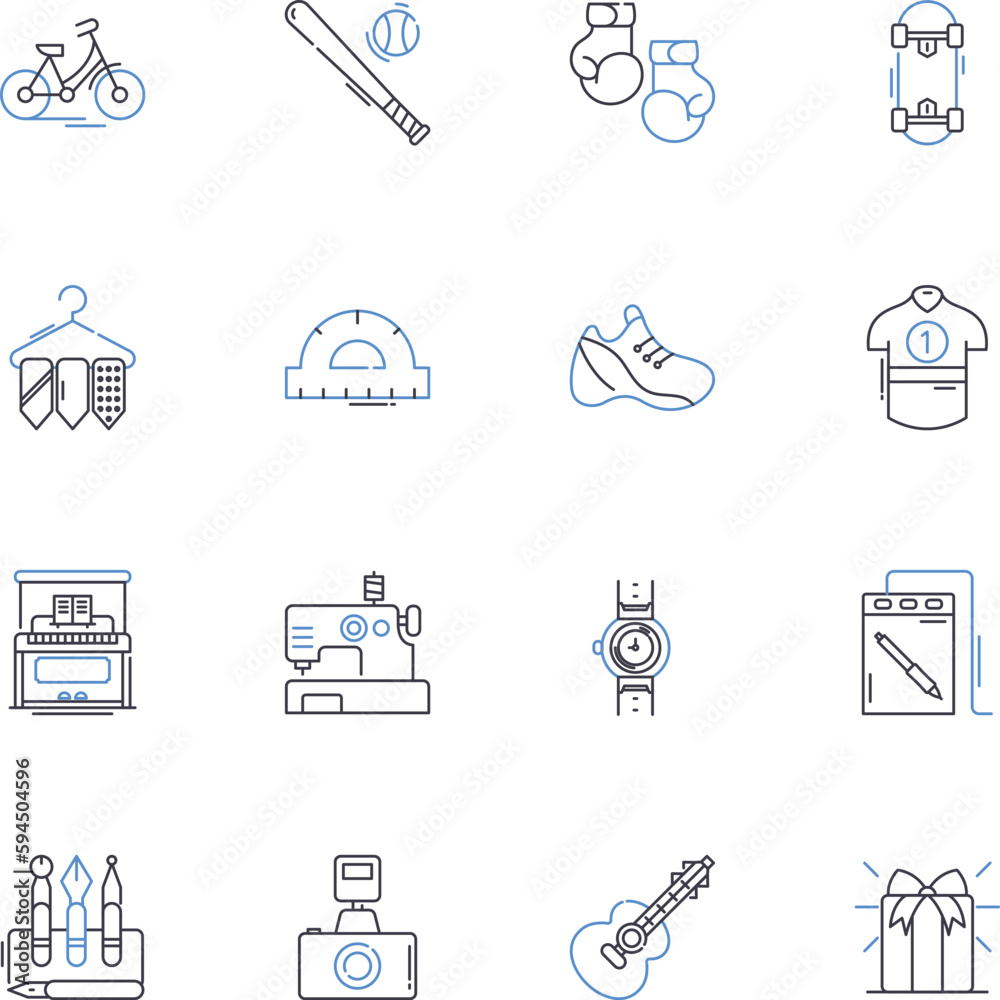 Composition line icons collection. Harmony, Melody, Arrangement, Chord ...