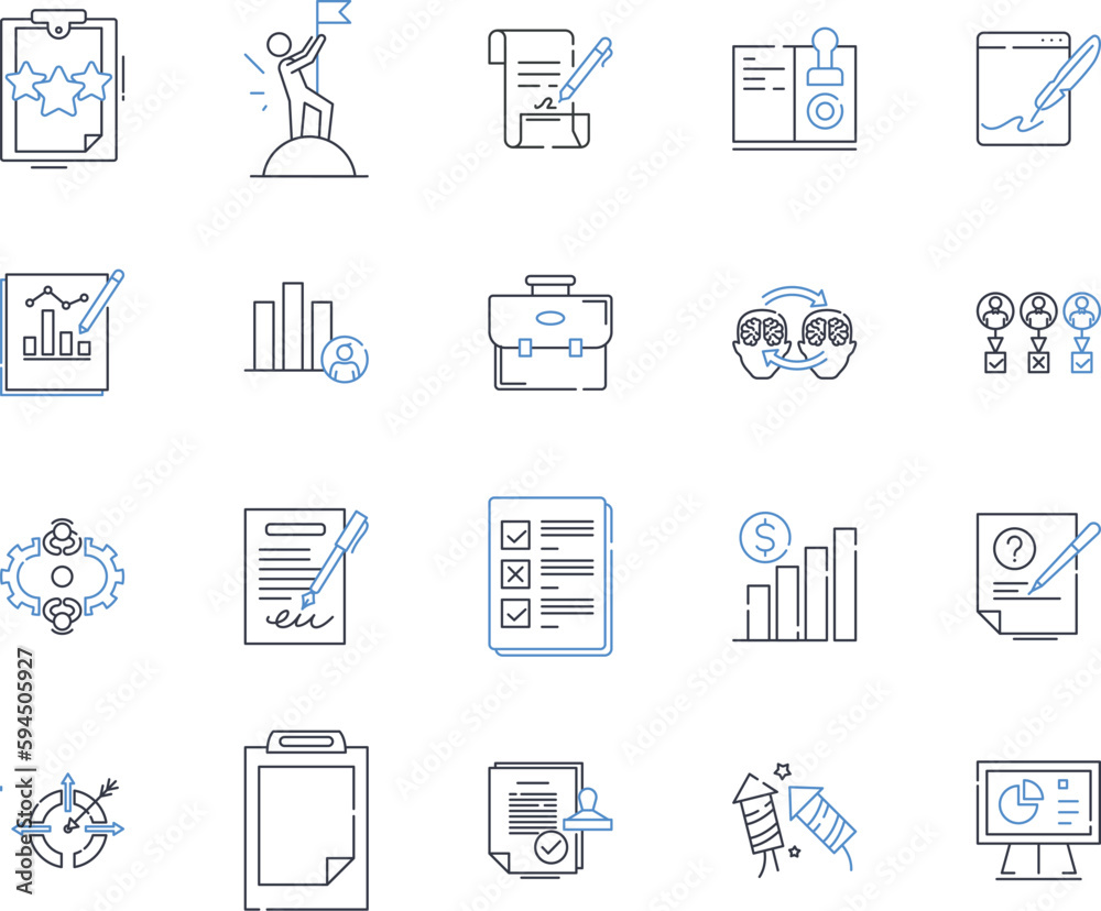Development line icons collection. Progress, Advancement, Improvement ...