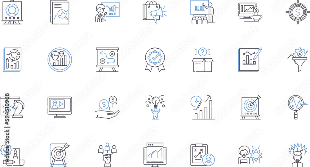 Change management line icons collection. Innovation, Adaptation ...