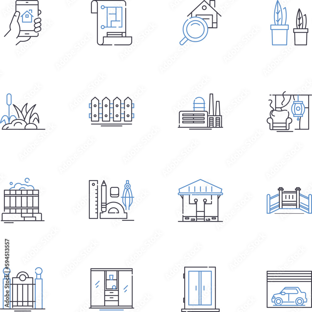 Refurnishing line icons collection. Renovation, Restoration, Upcycling ...