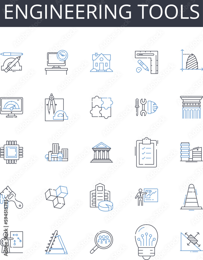 Engineering tools line icons collection. Innovation, Technology ...