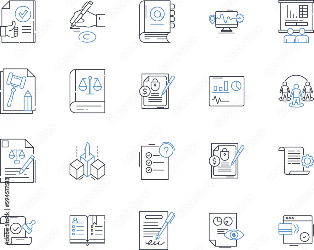 Quality department line icons collection. Precision, Perfection ...