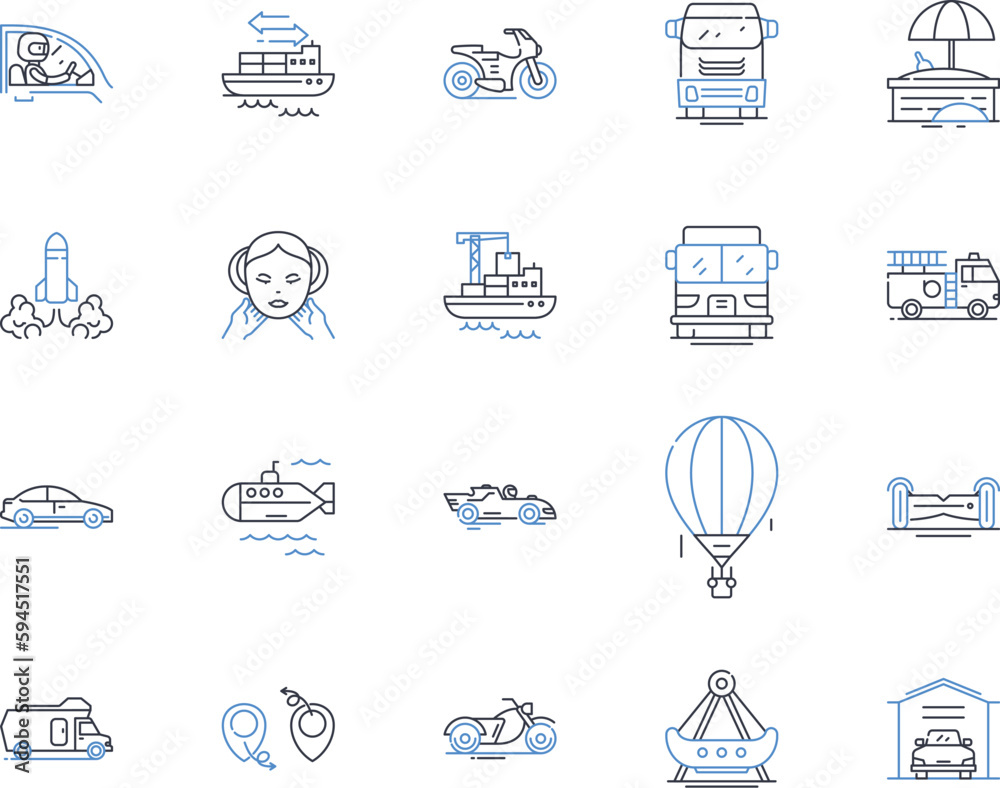 Transfer line icons collection. Exchange, Move, Shift, Reallocate ...