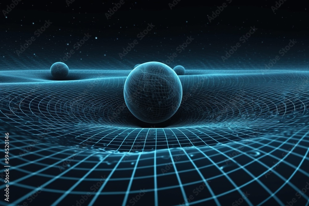 Gravity planet earth, gravitational waves concept. Physical and ...
