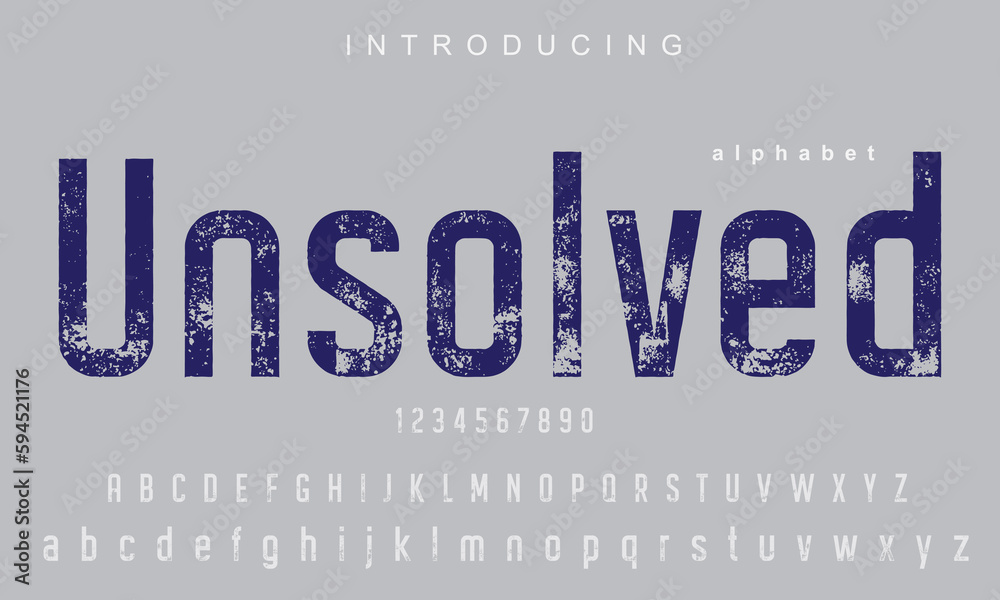 Unsolved font. Elegant alphabet letters font and number. Classic Copper ...