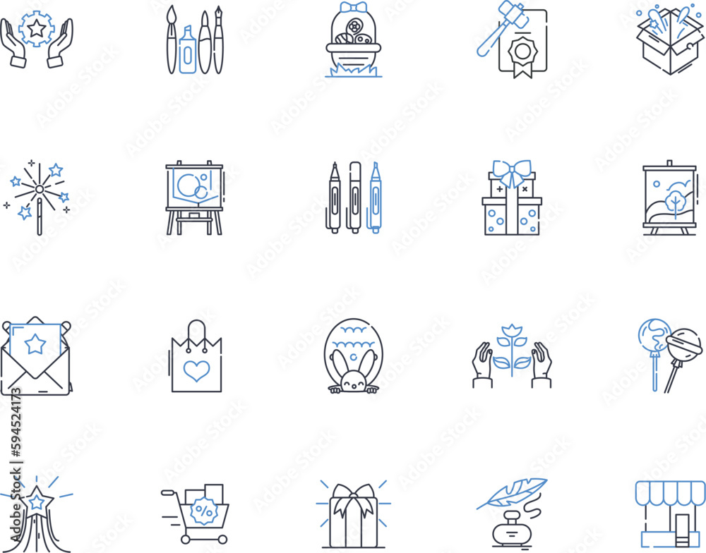 Remembrances line icons collection. Memories, Nostalgia, Reflections ...