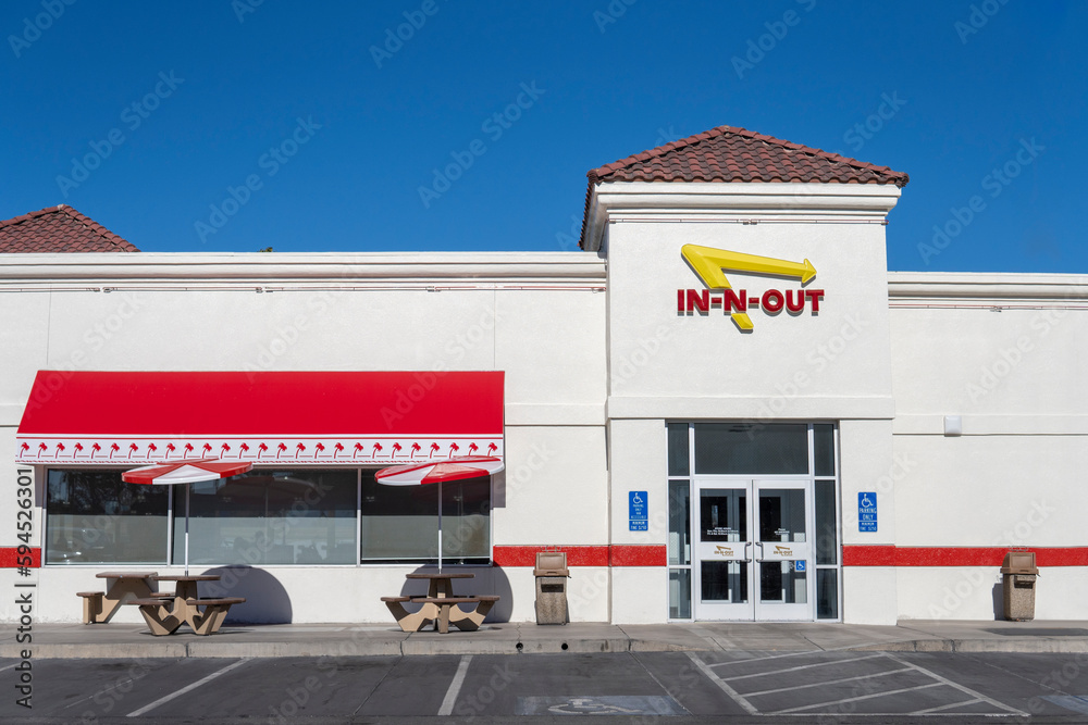 In-N-out restaurant store exterior sign and storefront. In n out fast ...