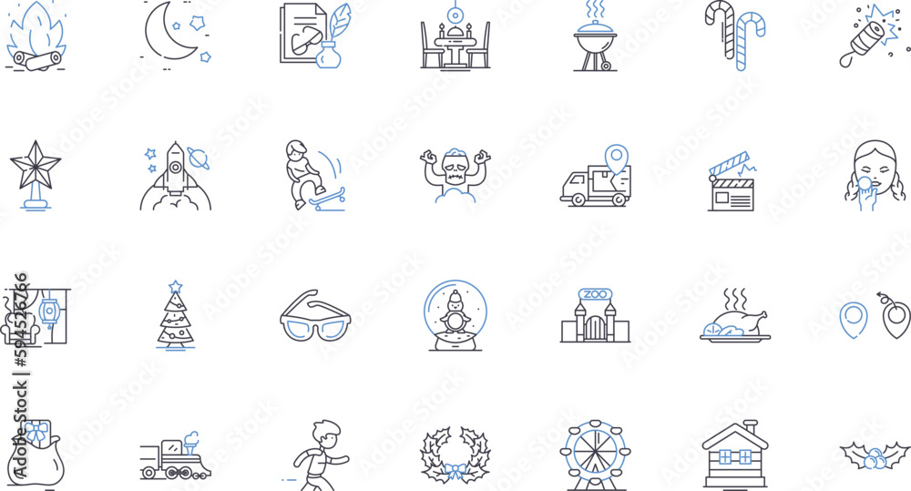 Party establishment line icons collection. Elite, Insiders, Power ...