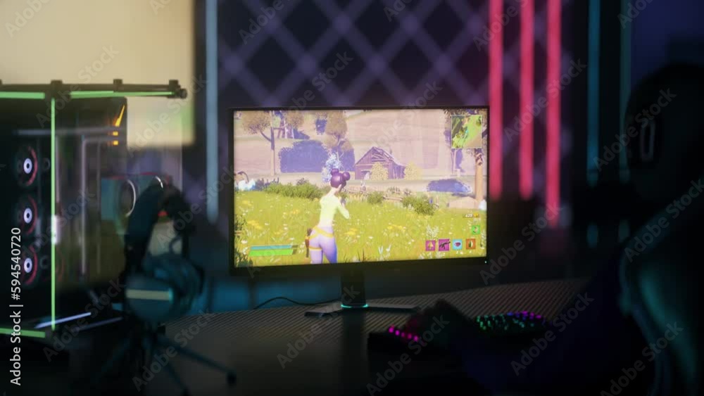 Suffering the defeat in the battle simulator computer game. Player ...