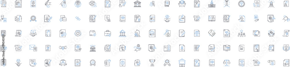 Lawful line icons collection. Justice, Ethical, Honorable, Righteous ...