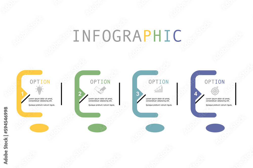 Vector Infographic template for business plan, strategy, roadmap ...
