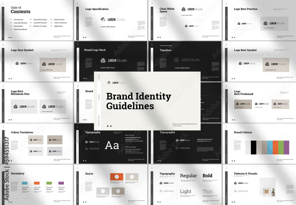 Brand Identity Guidelines Template Stock Template | Adobe Stock