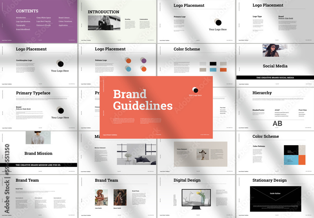 Creative Brand Guidelines Template Stock Template | Adobe Stock