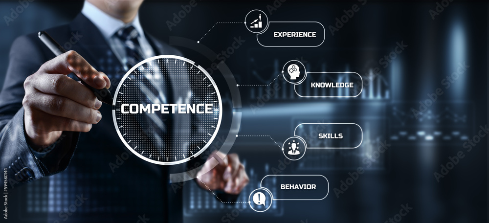 Competence skills business and personal development concept ...