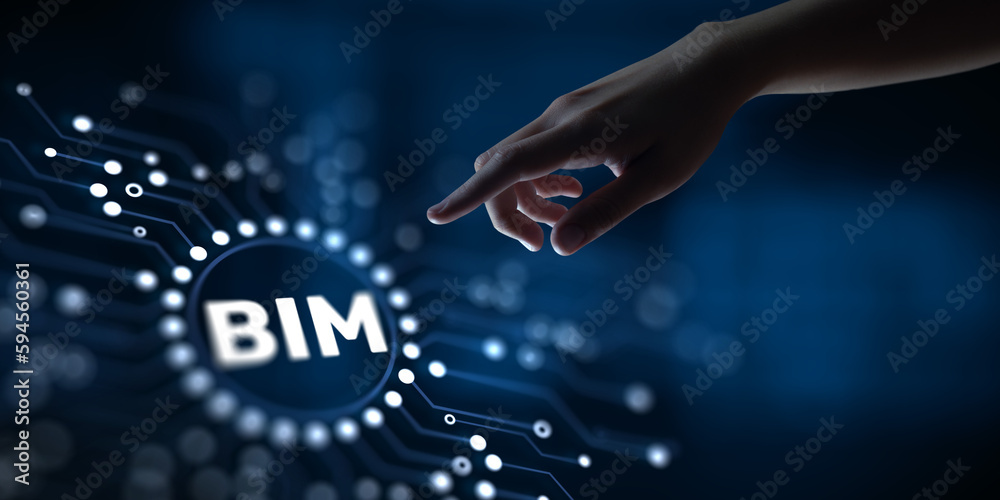 BIM Building information modeling system technology concept. Stock ...