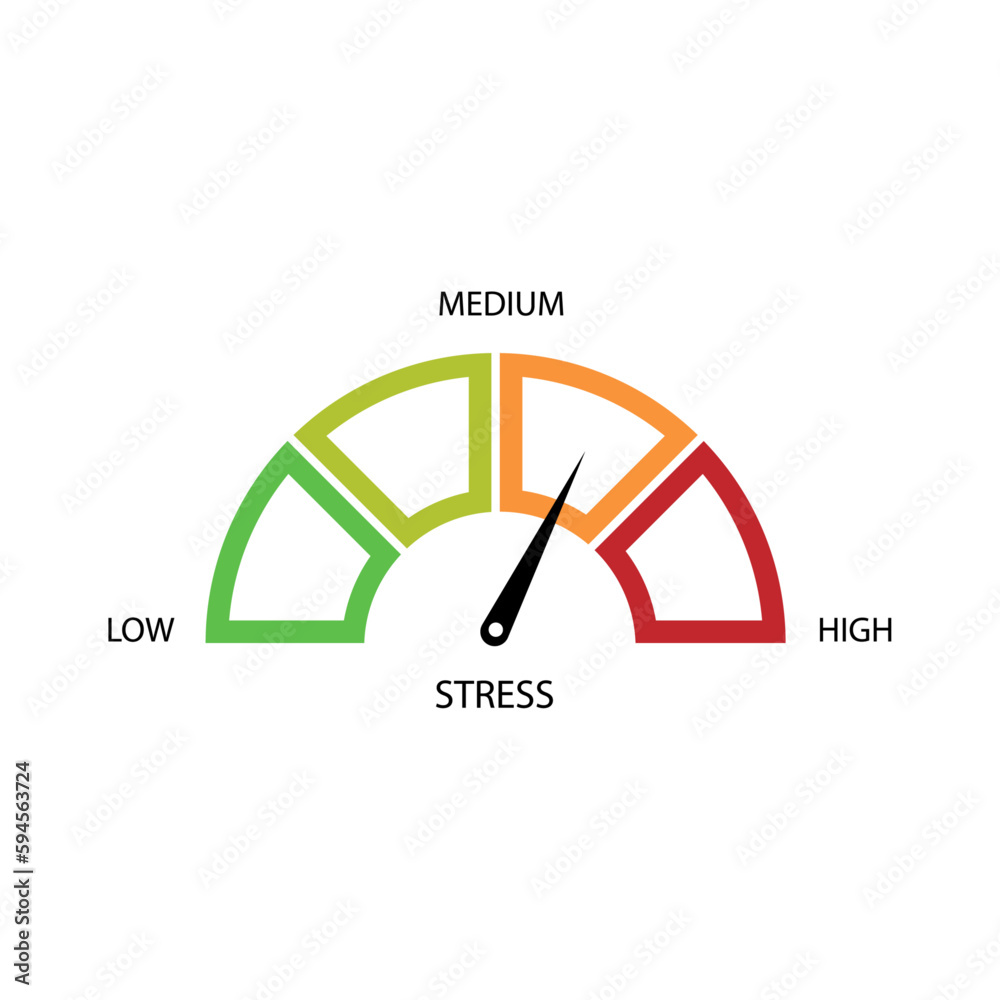Stress level chart. Vector illustration. Stock Vector | Adobe Stock