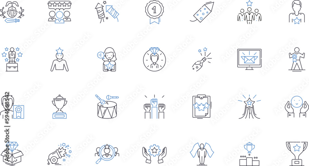Skilled experts line icons collection. Professionals, Specialists ...