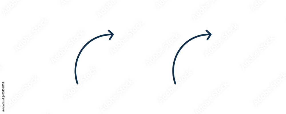 curve arrow icon. Outline and filled curve arrow icon from user ...