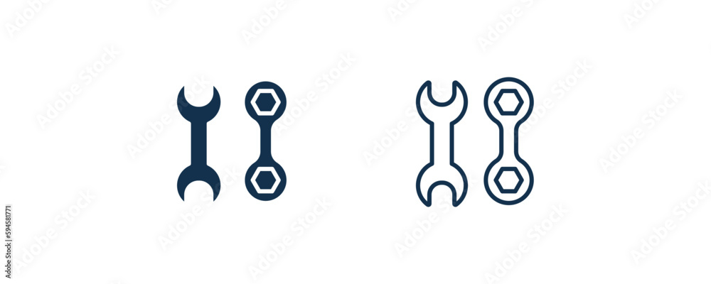 mechanic tool icon. Outline and filled mechanic tool icon from user ...