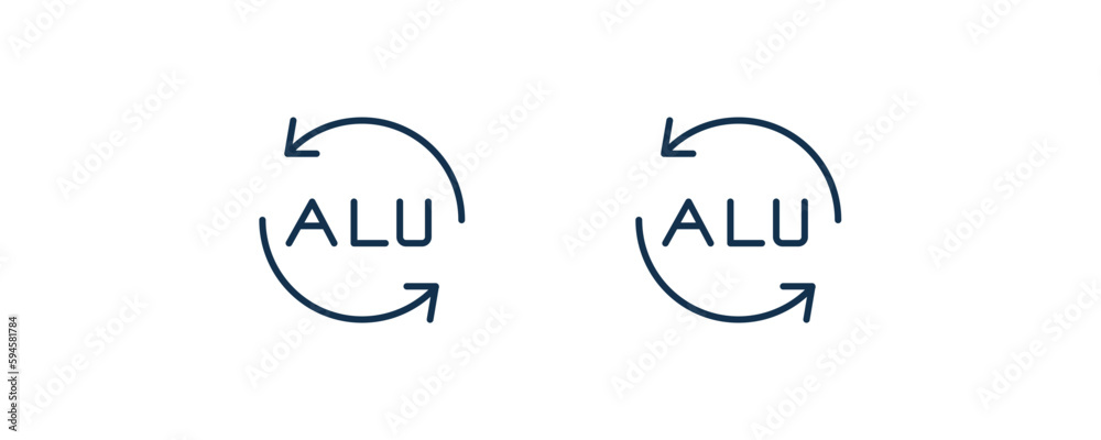 alu icon. Outline and filled alu icon from user interface collection ...