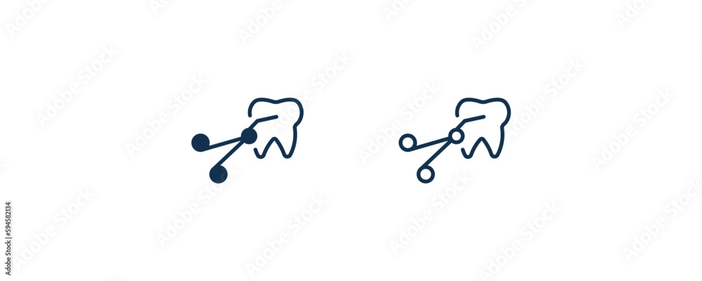 tooth extraction icon. Outline and filled tooth extraction icon from ...