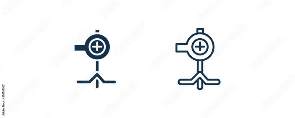 pitching machine icon. Outline and filled pitching machine icon from technology collection. Line ...