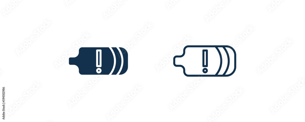 battery with two bars icon. Outline and filled battery with two bars ...