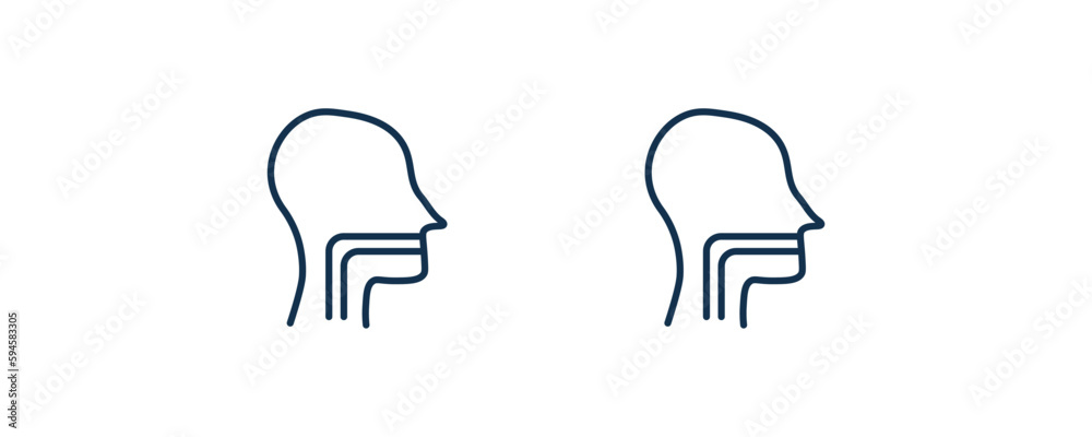 pharynx icon. Outline and filled pharynx icon from medical and ...
