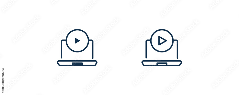 tutorial icon. Outline and filled tutorial icon from distance learning ...