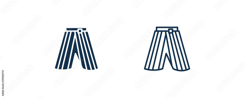 hakama icon. Outline and filled hakama icon from fashion and things ...