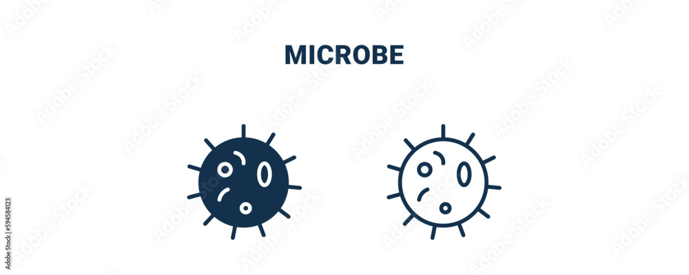 microbe icon. Outline and filled microbe icon from medical collection ...