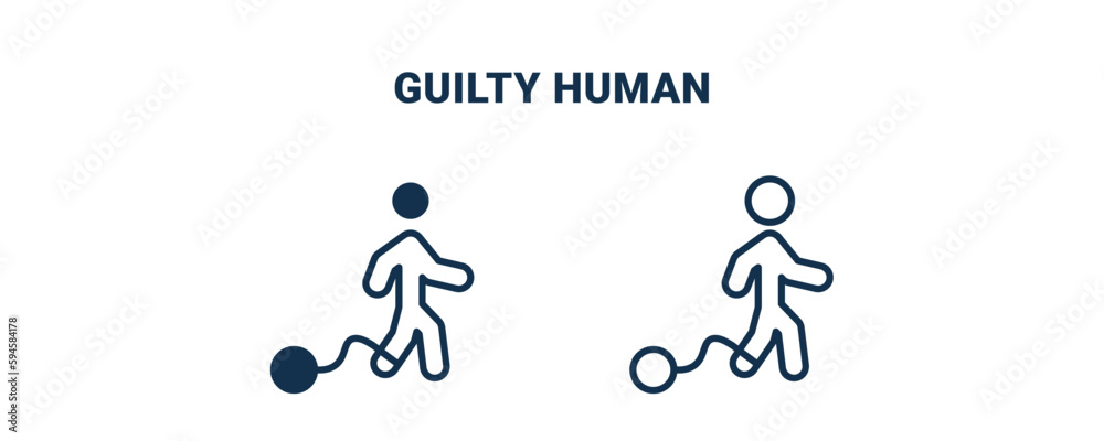 guilty human icon. Outline and filled guilty human icon from feeling ...