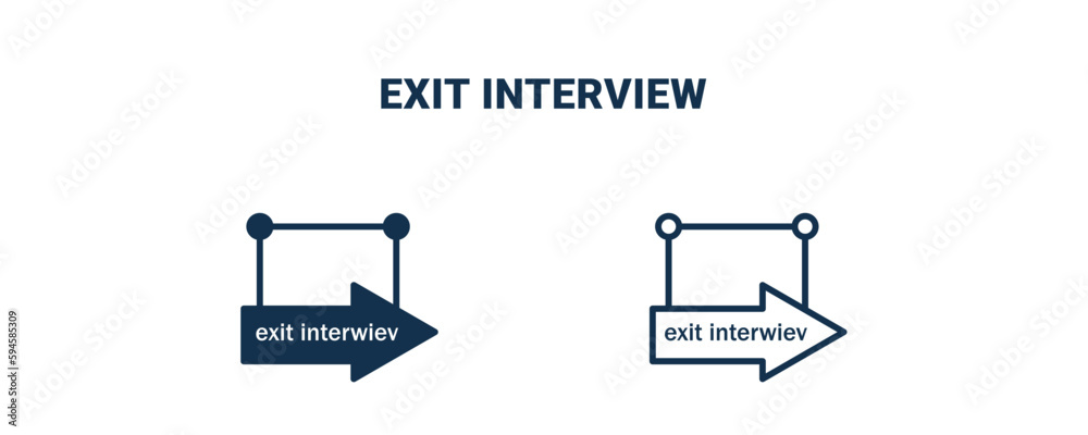 exit interview icon. Outline and filled exit interview icon from Human ...