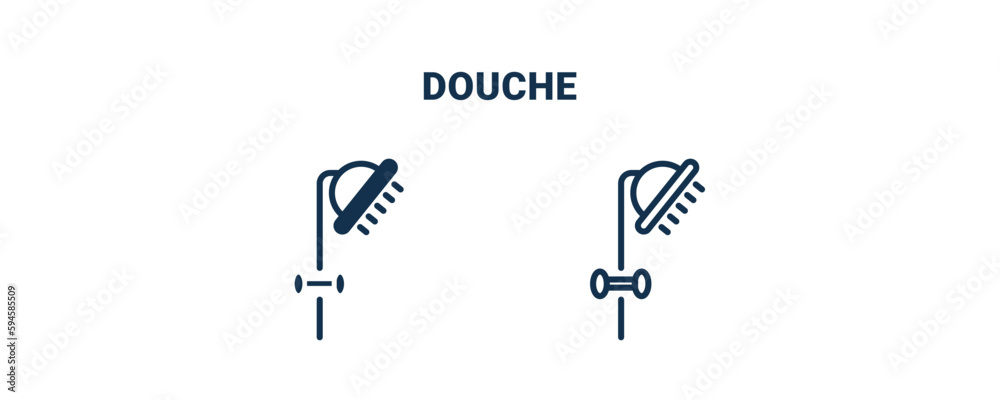 douche icon. Outline and filled douche icon from Hygiene and Sanitation ...