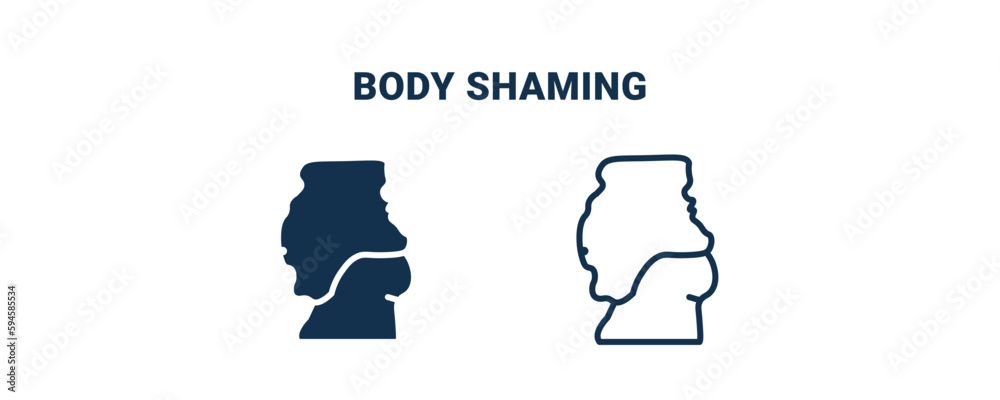 body shaming icon. Outline and filled body shaming icon from Hygiene ...